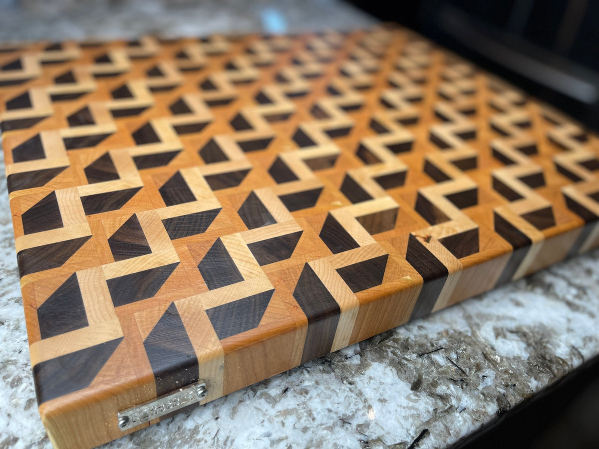 3D End Grain Cutting Board – Mozack Wood